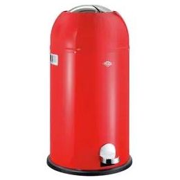 Mülleimer Wesco "Kickmaster", rot, B:37,5cm H:69cm T:37,5cm, Stahlblech, Mülleimer, Abfallsammler mit Dämpfer, 33 Liter
