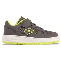Sneaker Lotto, Kinder, Gr. 34, gelb (dunkelgrau, fr.gelb), Kunstfaser, Synthetik, Schuhe