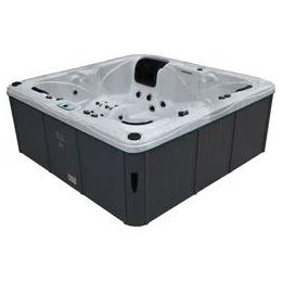 Whirlpool American Spa "Mississippi", grau (anthrazit), B:230cm H:90cm L:230cm, Whirlpools, 6-tlg., BxLxH: 230x230x90 cm