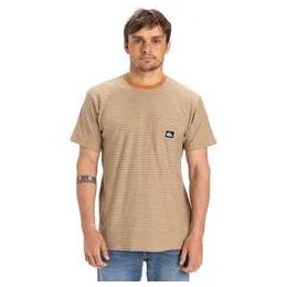 Shirttop Quiksilver "Kentin", Herren, Gr. S, brankentinstripes, 100% Baumwolle, Tops