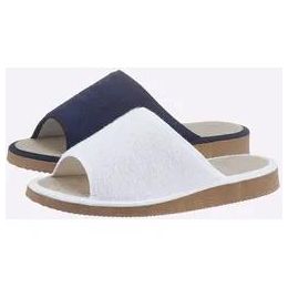 Classic Dog Pantoffel CLASSIC, Damen, Gr. 41, blau (weiß, marine), Textil, Schuhe Damenschuh Hausschuh Pantoffeln