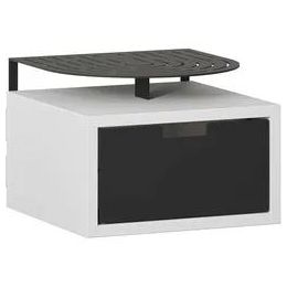 Nachttisch DECORTIE "OSLO NACHTTISCH", weiß, B:33cm H:24cm T:33cm, Tische, Leichte Montage, Lagerung, Platzsparend