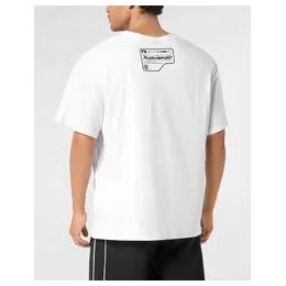 T-Shirt Plein Sport "T-Shirt Rundhalsausschnitt", Herren, Gr. M, weiß (01, weiß), Obermaterial: 100% Baumwolle, Shirts