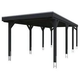 Skan Holz Einzelcarport SKANHOLZ "Grunewald", grau (anthrazit), B/H/T: 243cm x, Carports