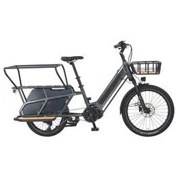 E-Bike Prophete "Urbanicer 4.0" Gr. 36, grau (grau, schwarz), Elektrofahrräder, 36cm, 24 Zoll (60,96cm)