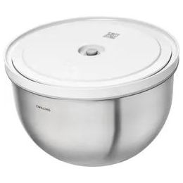 Aufbewahrungsschüssel Zwilling "Fresh & Save BOWLS", silber (silberfarben), H:15,8cm, Lebensmittelaufbewahrungsbehälter, Vakuumschüssel L / 24 cm, Edelstahl