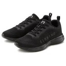 Sneaker ELBSAND "Slip-In Sneaker", Damen, Gr. 35, schwarz, Obermaterial: 70% Textilmaterial, 30% Lederimitat. Futter: 100% Textilmaterial. Decksohle: 100% Textilmaterial. Laufsohle: 100% Synthetik, unifarben, Casual, Schuhe, mit elastischen Bändern für schnelles Reinschlüpfen, Unisex VEGAN