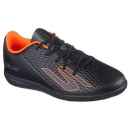 Fußballschuh Skechers "JR YOUTH IC, Skechers Skx_2 Jr Youth Ic", Gr. 33, schwarz (bkor schwarz), Lederimitat, Schuhe, Indoor Court Schuh mit leichter Skechers Move FoamTM-Dämpfung