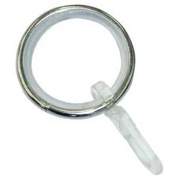 Gardinenring Gardinia "mit Gleiteinlage", silber (edelstahl, optik), 10 Stk., Metall, Gardinenbefestigungen, Serie Gardinenstangen Set Sol