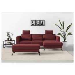 Sit & More Sitzkissen SIT & MORE "Lindholm", rot (bordeaux, unifarben), B:65 H:25 L:25, Microfaser, Dekokissen_Sitzkissen_Kissenhüllen, im 2er Set