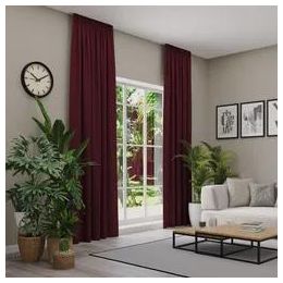 Neutex for you! Verdunkelungsvorhang NEUTEX FOR YOU "INSULA", rot (bordeaux), B:137cm H:175cm, Polyester, Gardinen, Uni-Dimout für starke Verdunklung, nach Maß