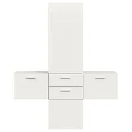 Garderoben-Set Inosign, weiß melamin, B:156cm H:190cm T:36cm, Kastenmöbel-Sets, Lumo, Garderobenset Breite 156 cm, Spiegel, 2 Schubladen, Flur, Diele