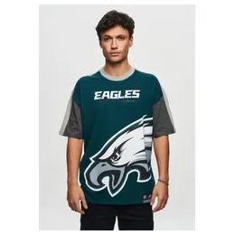 T-Shirt Recovered "NFL Eagles Philadelphia Cut and Sew Midnight", Herren, Gr. XL, blau (türkis), 100% Baumwolle, bedruckt, Sportlich, normal, Rundhals, Shirts, für alle Philadelphia Eagles-Fans