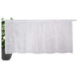 Querbehang Heine HOME, weiß, B:120cm H:45cm, Polyester, Gardinen