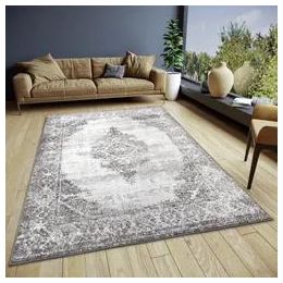 Teppich Hanse Home "Retro", beige (creme,schwarz), B:67cm H:13mm L:120cm, Polyester, Teppiche, strapazierfähig, pflegeleicht, robust, glänzend