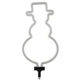 LED Gartenleuchte Bonetti "Schneemann", schwarz-weiß (weiß, silberfarben, schwarz), Leuchten, LED Neon Stab für den Garten