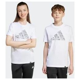 T-Shirt Adidas SPORTSWEAR "J CAMO T", Kinder, Gr. 164, weiß, Obermaterial: 100% Baumwolle, Shirts