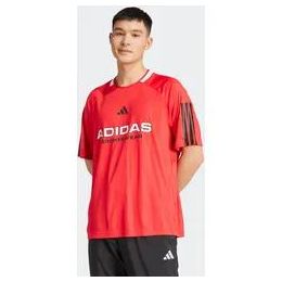 T-Shirt Adidas SPORTSWEAR "M TIRO JERSEY", Herren, Gr. XL, rot (pure ruby), Obermaterial: 100% Polyester, Sportlich, Shirts