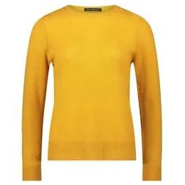 Strickpullover Betty Barclay "Betty Barclay Damen Kaschmir-Pullover mit Rundhalsausschnitt", Damen, Gr. 48, gold, Strick, Obermaterial: 100% Kaschmir., gerade lang, Rundhals, Pullover