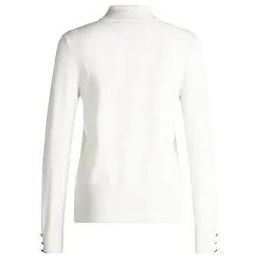 Strickpullover Betty Barclay "Betty Barclay Damen Rollkragenpullover langarm", Damen, Gr. 48, weiß (rohweiß), Strick, Obermaterial: 80% Viskose, 20% Polyamid., figurbetont lang, Pullover