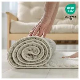 Teppich Bruno Banani "Dana Teppich, besonders weich und kuschelig, Kundenliebling" Gr. 8, beige (natur), B:300cm H:30mm L:400cm, Kunstfaser, Teppiche, uni, Mikrofaser Teppiche, Wohnzimmer, Schlafzimmer, Esszimmer, Topseller
