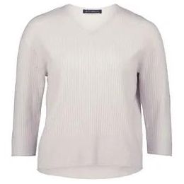 Strickpullover Betty Barclay "Betty Barclay Damen Feinstrickpullover mit V-Ausschnitt", Damen, Gr. 48, beige (light beige melange), Strick, Obermaterial: 50% Viskose, 27% Polyamid, 23% Polyester., Modisch, figurumspielend normal, V-Ausschnitt, Pullover