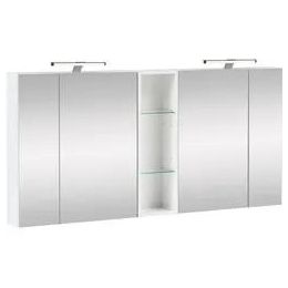 Spiegelschrank Schildmeyer "Duo made in Germany", weiß, B:141,6cm H:75cm T:16cm, FSC-zertifizierter Holzwerkstoff, Schränke, made in Germany