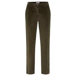3/4-Hose Brax "Style MARON S", Damen, Gr. 46K23, Kurzgrößen, grün (khaki), 77% Baumwolle, 22% Lyocell, 1% Elasthan, Hosen