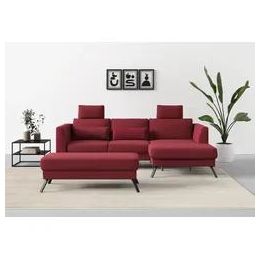 Sit & More Sitzkissen SIT & MORE "Lindholm", rot (rot, unifarben), B:65 H:25 L:25, Samt, Dekokissen_Sitzkissen_Kissenhüllen, im 2er Set