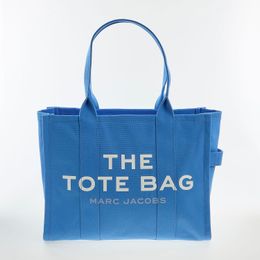 Marc Jacobs Hellblaue Tote Bag aus Canvas mit Logo