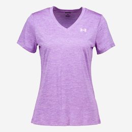 Under Armour Lilafarbene Loose Fit Tech SSV Twist Sport-T-Shirt