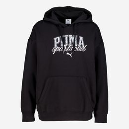 Puma Schwarzer Kapuzenpullover mit Logo