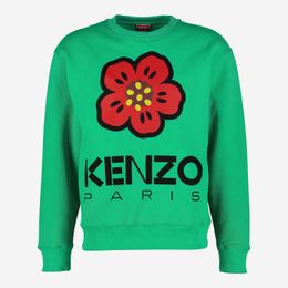 Kenzo Grünes Sweatshirt mit großem Logo