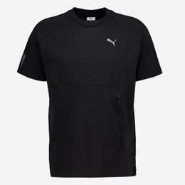 Puma Schwarzes Sport-T-Shirt mit Tasche