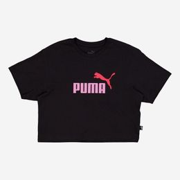 Puma Schwarzes Relaxed Cropped Fit T-Shirt