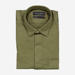 Marc O'Polo Khakigrünes Regular Fit Freizeithemd