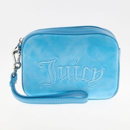 Juicy Couture Hellblaue Clutch mit Logo