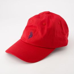 Rote Baseballkappe mit Logo-Detail