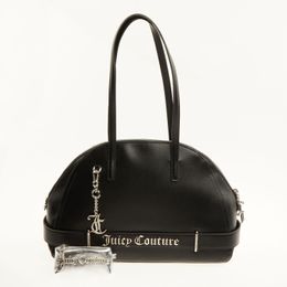 Juicy Couture Schwarze Schultertasche in Lederoptik