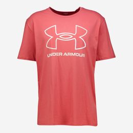 Under Armour Korallenfarbenes T-Shirt mit Logo