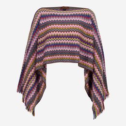 Missoni Mehrfarbiger Poncho aus Wollmischung