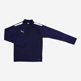 Puma Dunkelblaues Sweatshirt mit halbem Reißverschluss