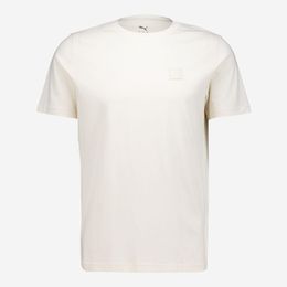 Puma Cremefarbenes T-Shirt mit Logo-Detail