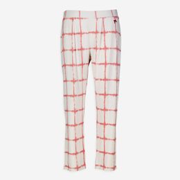 Short Stories Cremefarbene Pyjamahose mit rotem Gittermuster