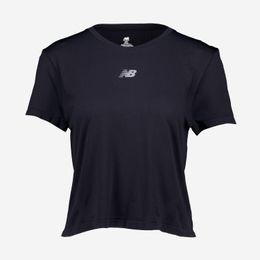 New Balance Schwarzes Sport-T-Shirt mit Logo