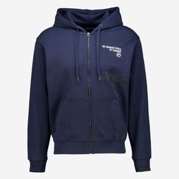 Replay Graublaue Kapuzenjacke mit Logo und Aufschrift