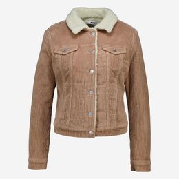 Mavi Braunes Jacke aus Cord mit Sherpa-Futter