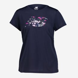 New Balance Dunkelblaue T-Shirt mit Logo
