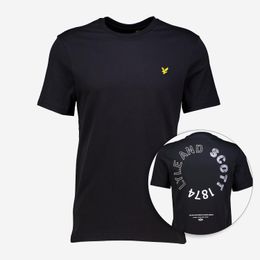Lyle & Scott Schwarzes T-Shirt mit Logos