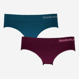 Reebok 2er-Pack dunkelrote und petrolfarbene Raina Slips